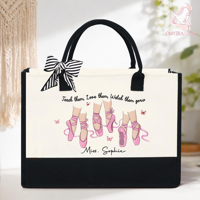 Dance Teacher Gift, Teacher Appreciation Gifts, Tote Bag for Ballet ...