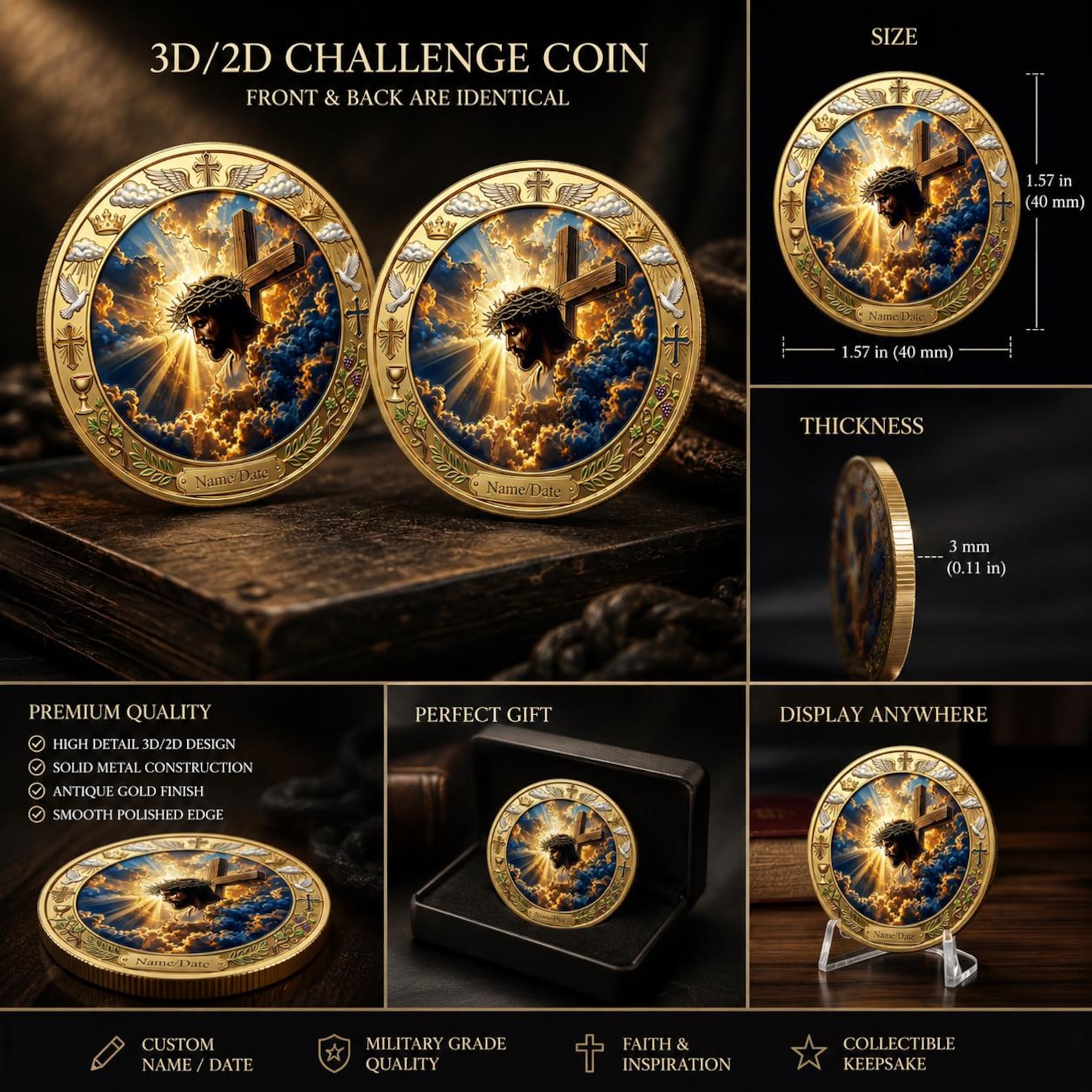 Custom Pirate Ship Coin, Personalized Nautical, Gold Ghost Ship ...