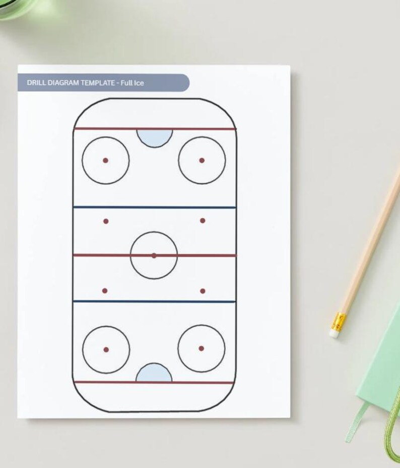 Hockey Rink Diagram - Rink Diagram Template for Youth and High School ...