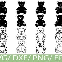 Teddy Bear Svg Bundle, Teddy Bear Png Clipart,teddy Bear Head Cricut ...