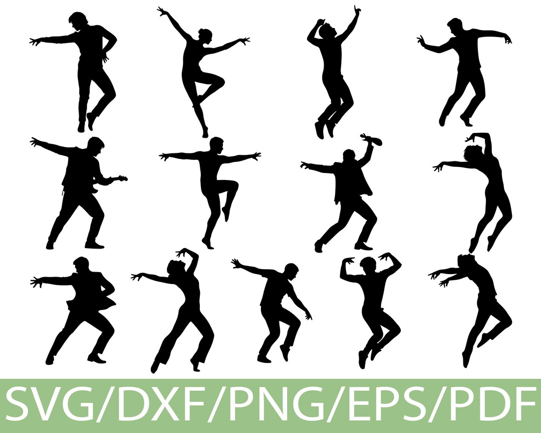 Dance Moves SVG Silhouette Set | Hip Hop Jazz Contemporary Dancer Poses ...