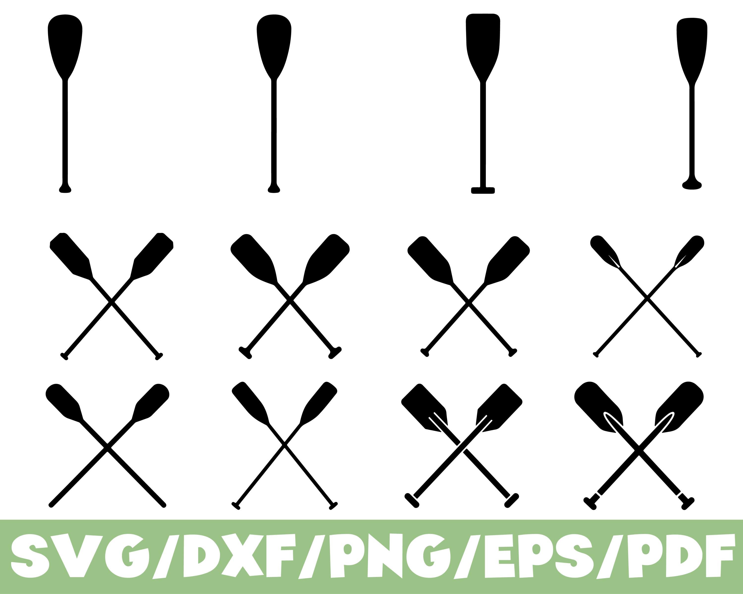 Oar Paddle SVG Silhouette Bundle Rowing Boat Kayak Canoe Set - Etsy