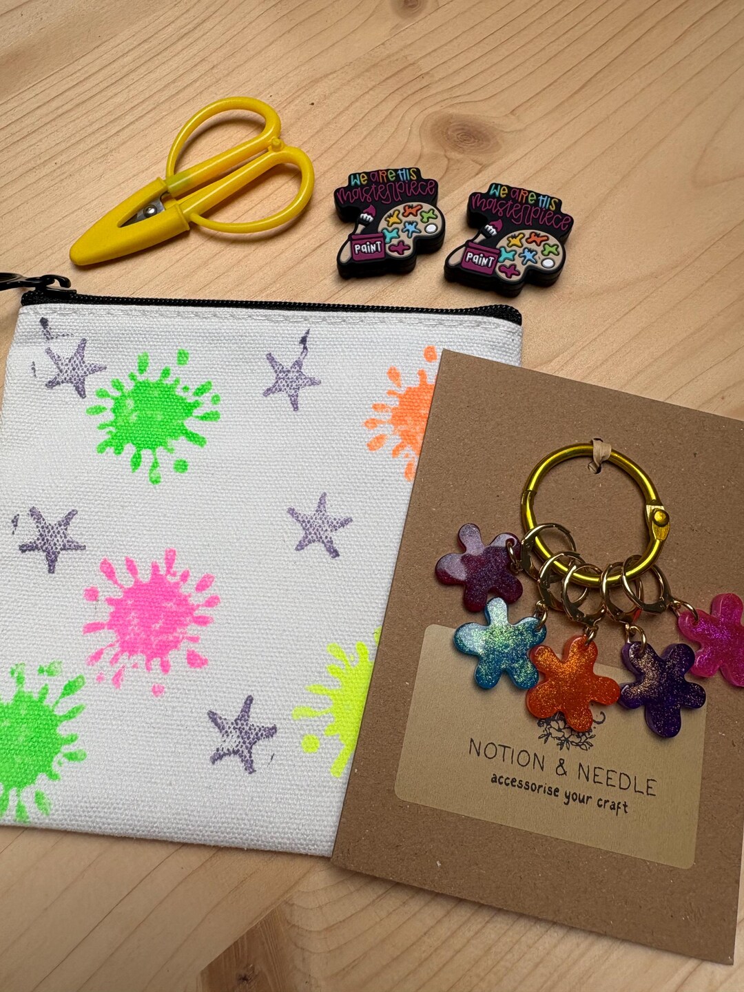 Paint Splat Knitting Notions Kit - Etsy UK