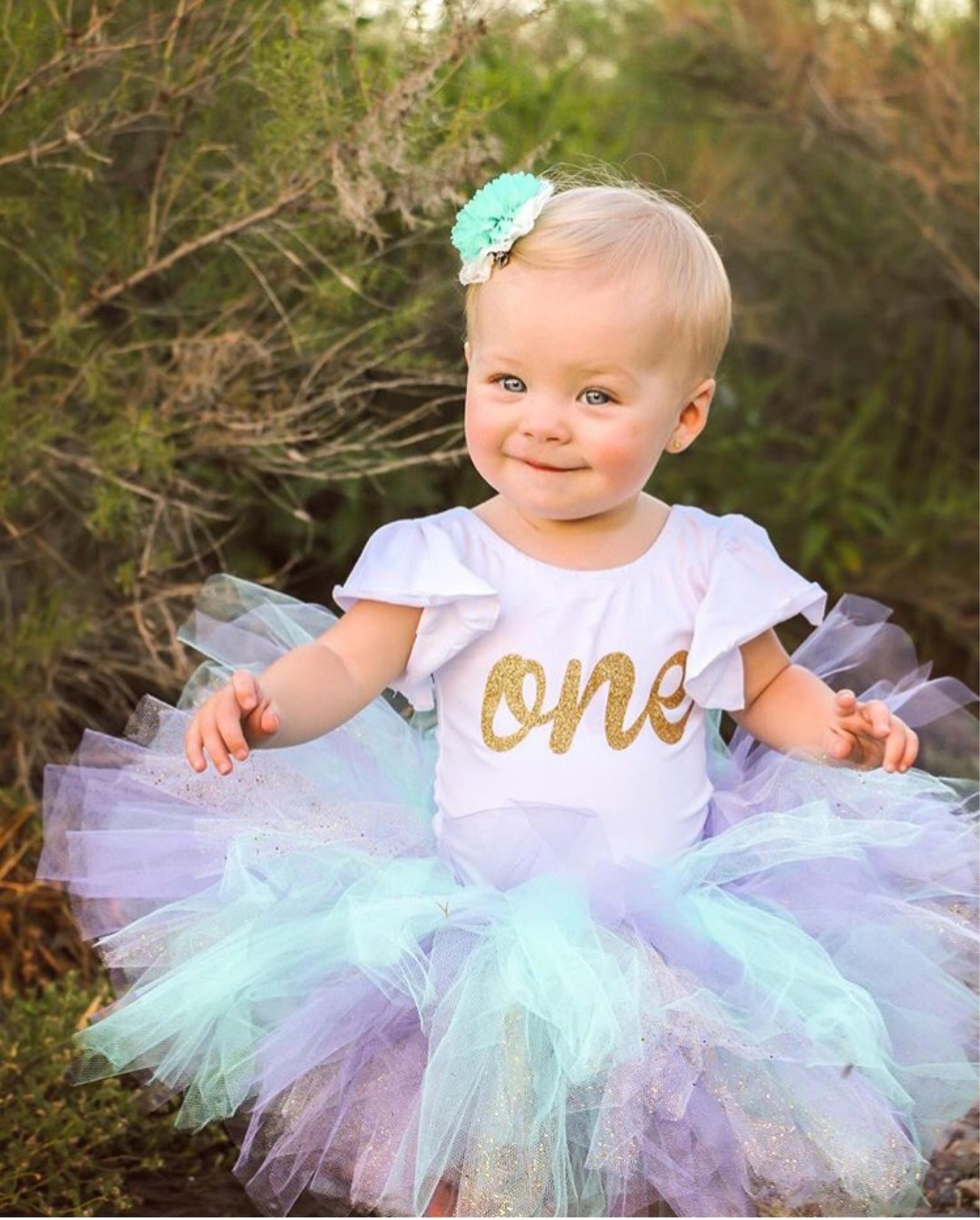 Vintage Pink First Birthday "one" Flutter Sleeve Leotard in Gold or ...