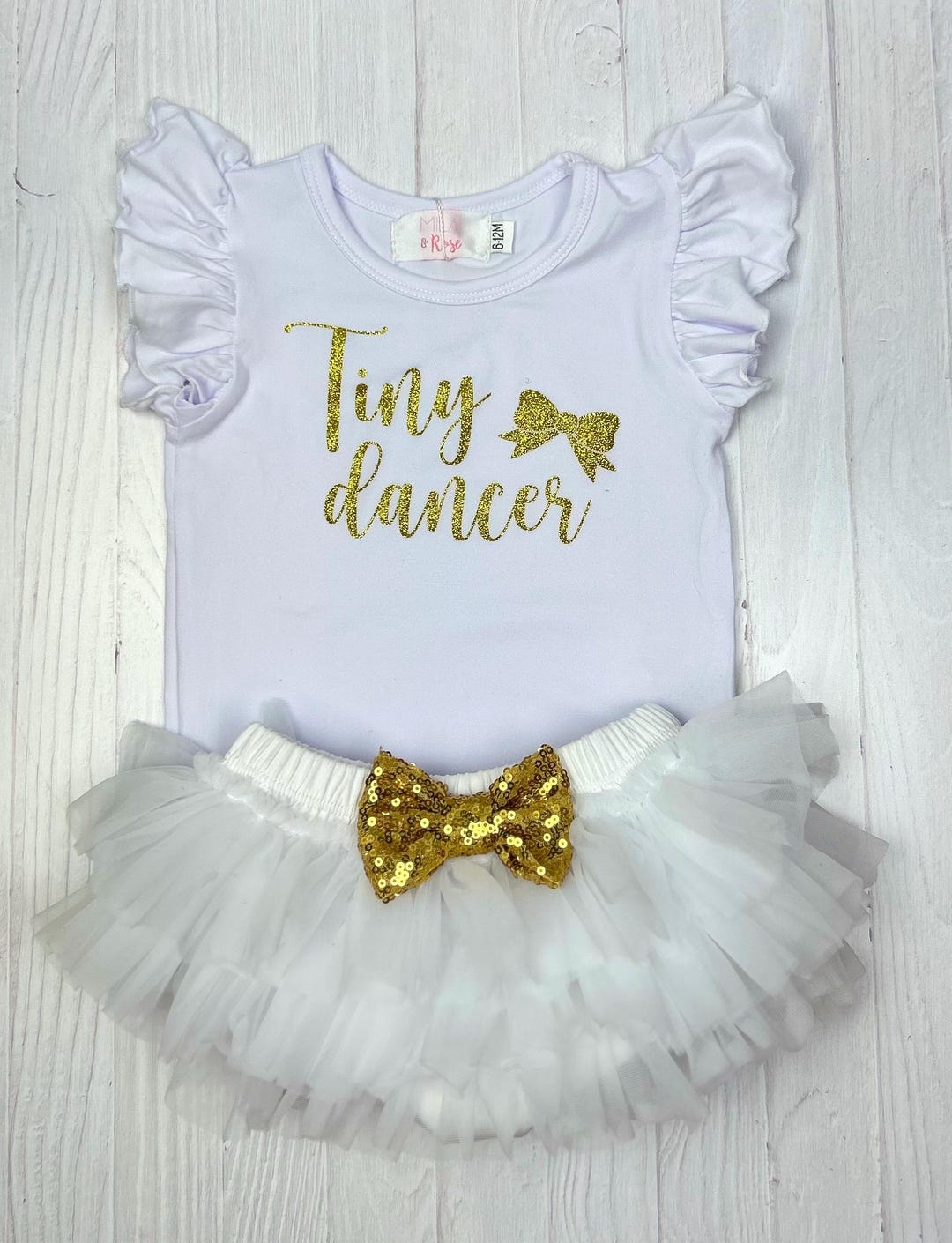 Tiny Dancer Tutu Leotard in Silver or Gold Glitter - Ballet Leotard ...