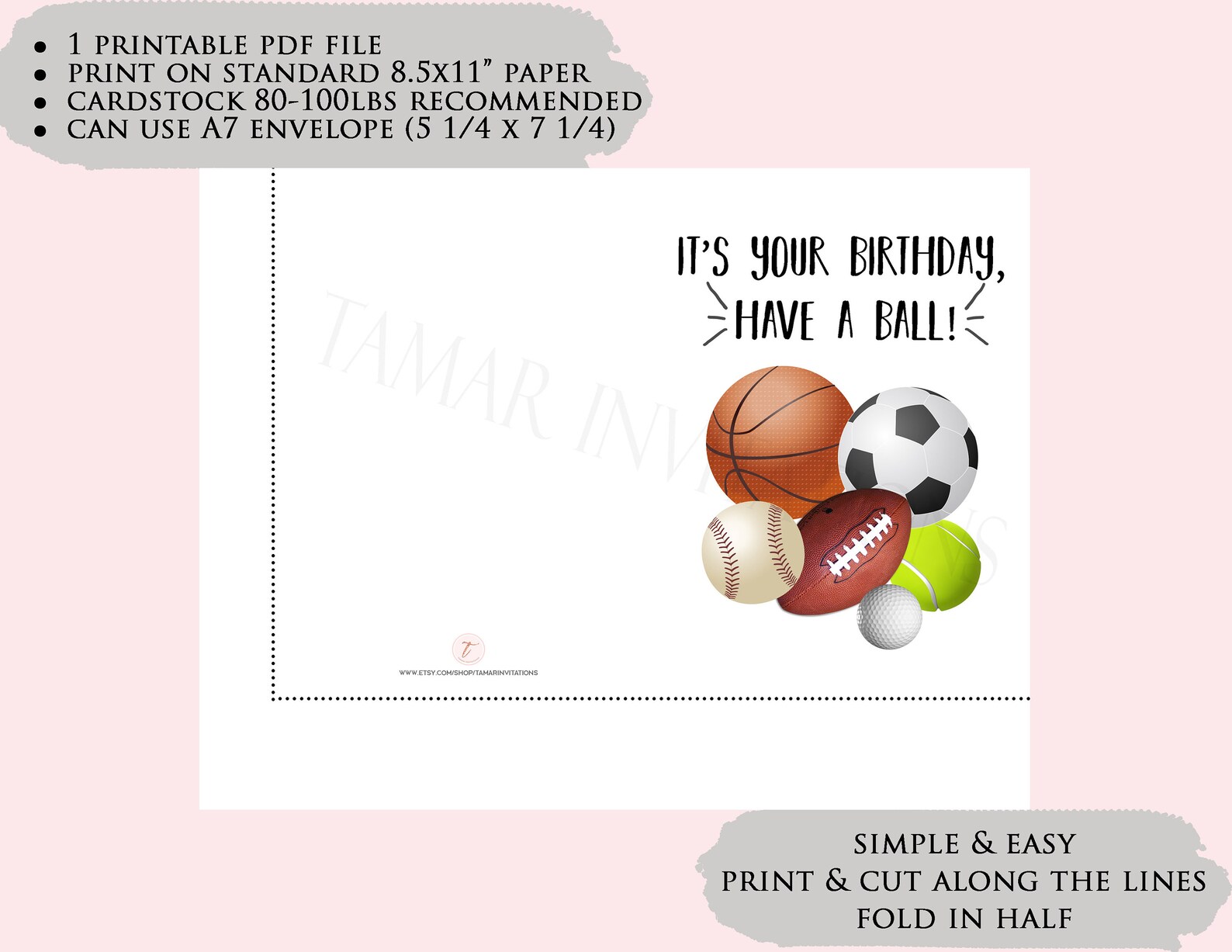 Sports Birthday Card, Boy or Girl, Allstar Theme (digital Download) - Etsy