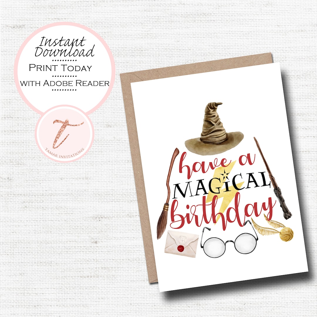 Digital Birthday Card - Have A Magical Birthday - Wizard Magic ...