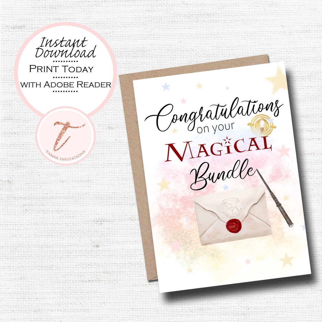 Digital Card - Magical Bundle- Congratulations Baby, Baby Shower ...