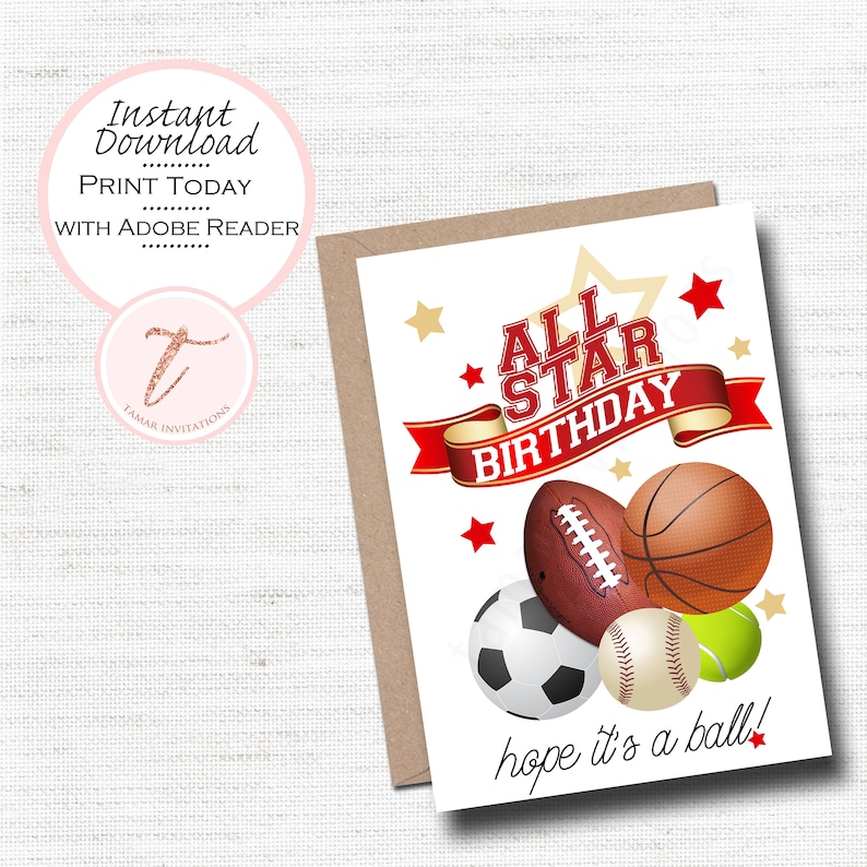 Digital Birthday Card, Happy Birthday, Friend, Boy, Girl, Sports ...