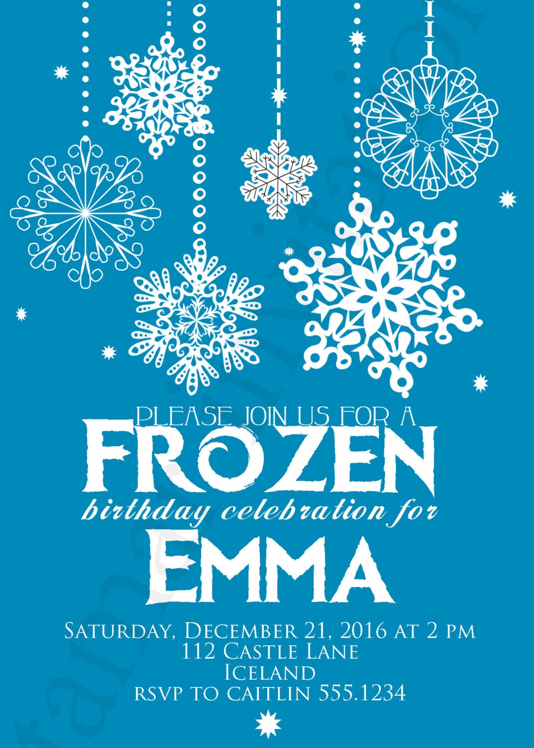 PRINTABLE FROZEN BIRTHDAY Invitation - Etsy