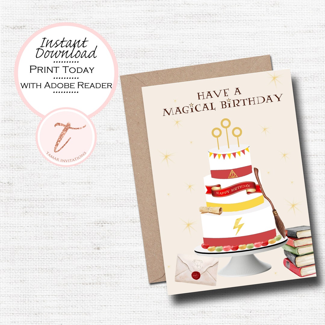 Digital Birthday Card - Have A Magical Birthday - Wizard Magic - Wizard ...