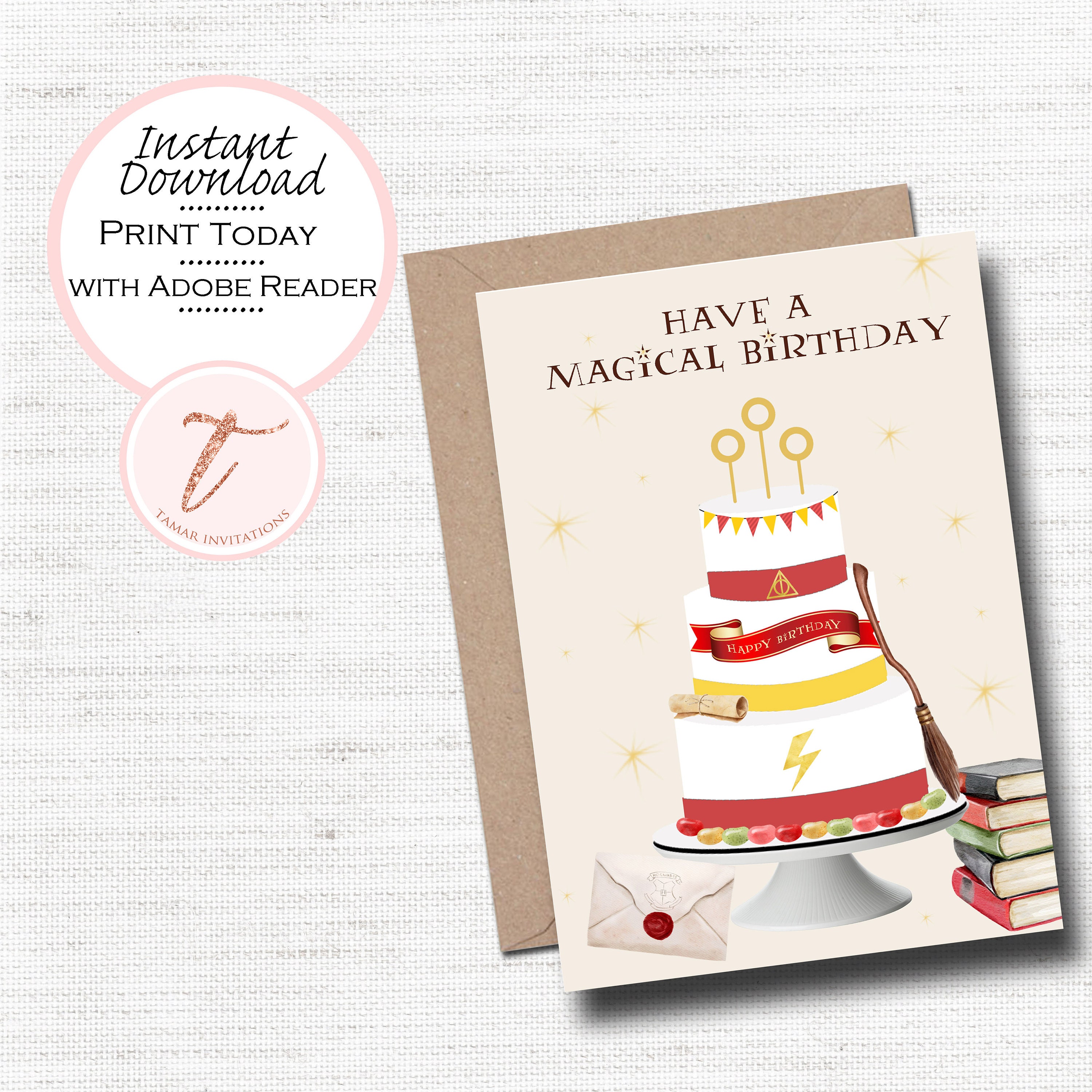 Digital Birthday Card - Have A Magical Birthday - Wizard Magic - Wizard ...