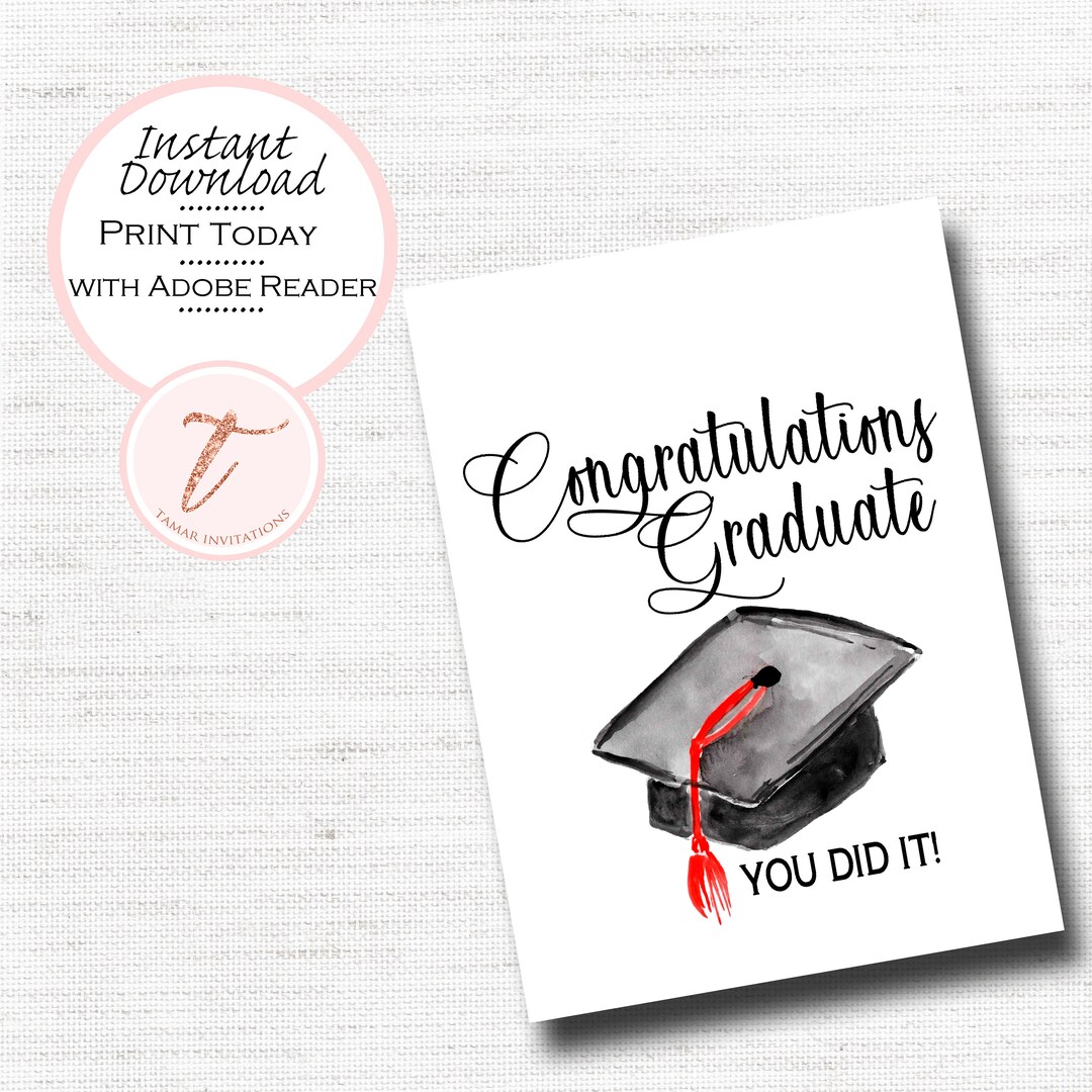 Digital Graduation Card, Happy Graduation Card, Class of 2022, School ...