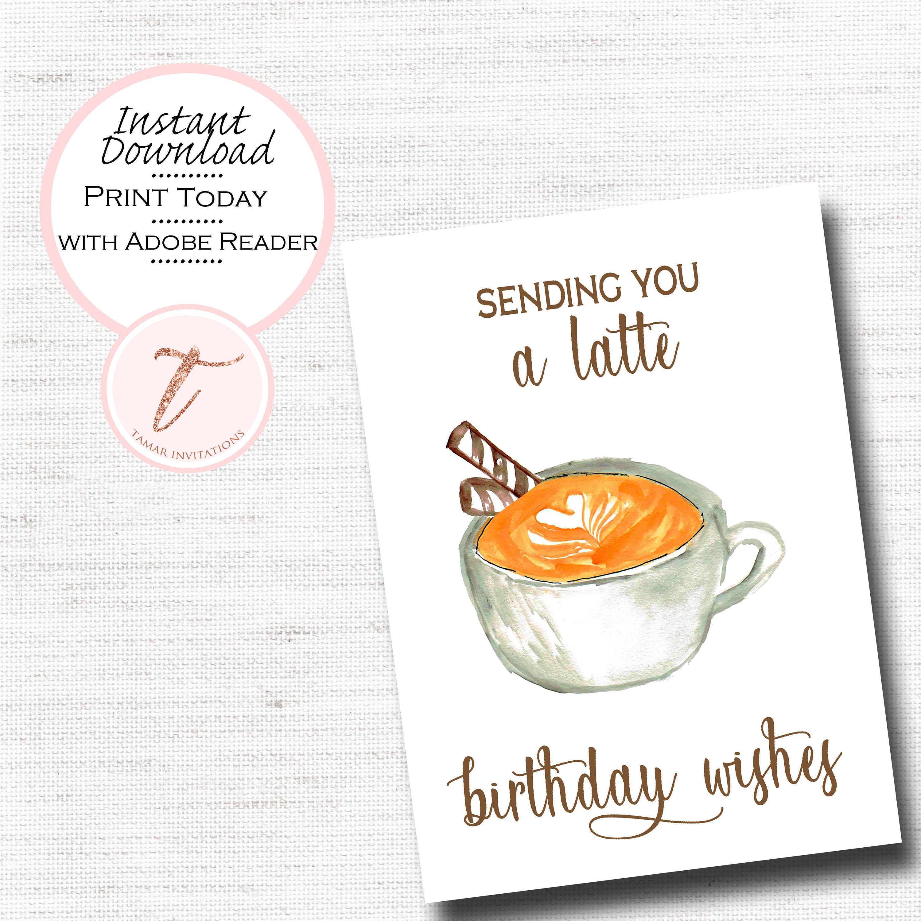 Latte Coffee Birthday
