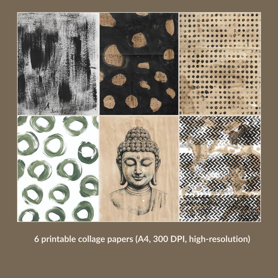 Vintage Neutral Printable Collage Papers – Junk Journal & Art Journal ...