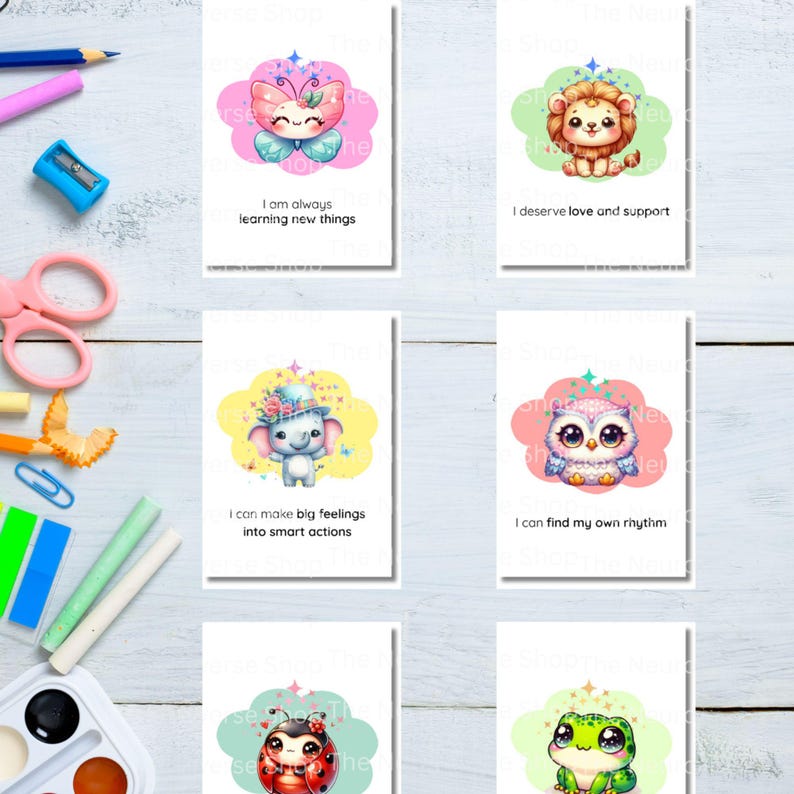 ADHD Confidence Cards for Kids, Neurodivergent Emotional Support ...