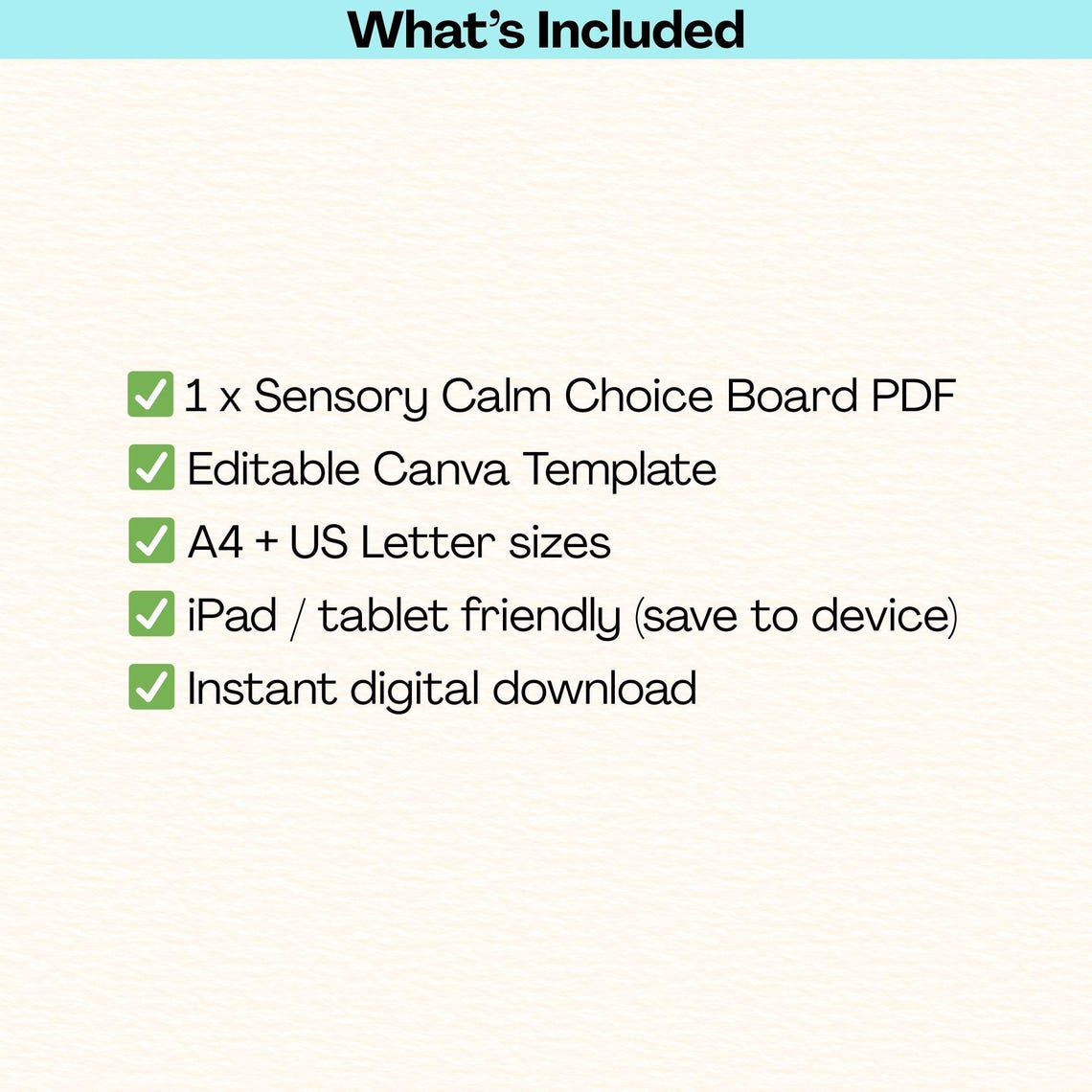 Calm Down Choice Board for Kids | Editable Canva Template | ADHD Autism ...