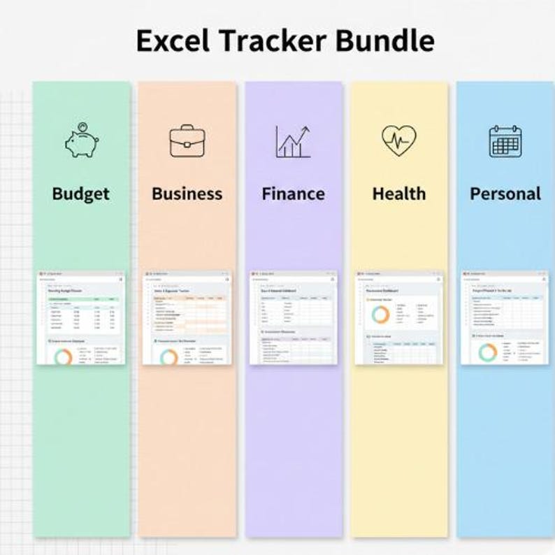 100+ Excel Tracker Templates Bundle | Budget, Business, Finance, Health ...