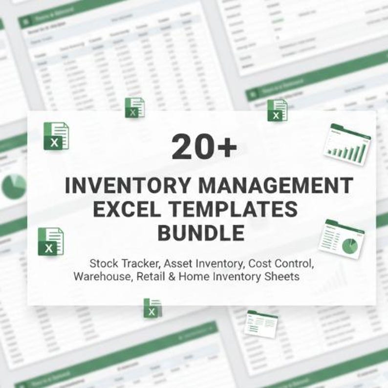 20+ Inventory Management Excel Templates Bundle | Stock Tracker, Asset ...