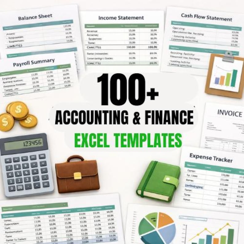 100+ Accounting & Finance Excel Templates Bundle | Small Business ...