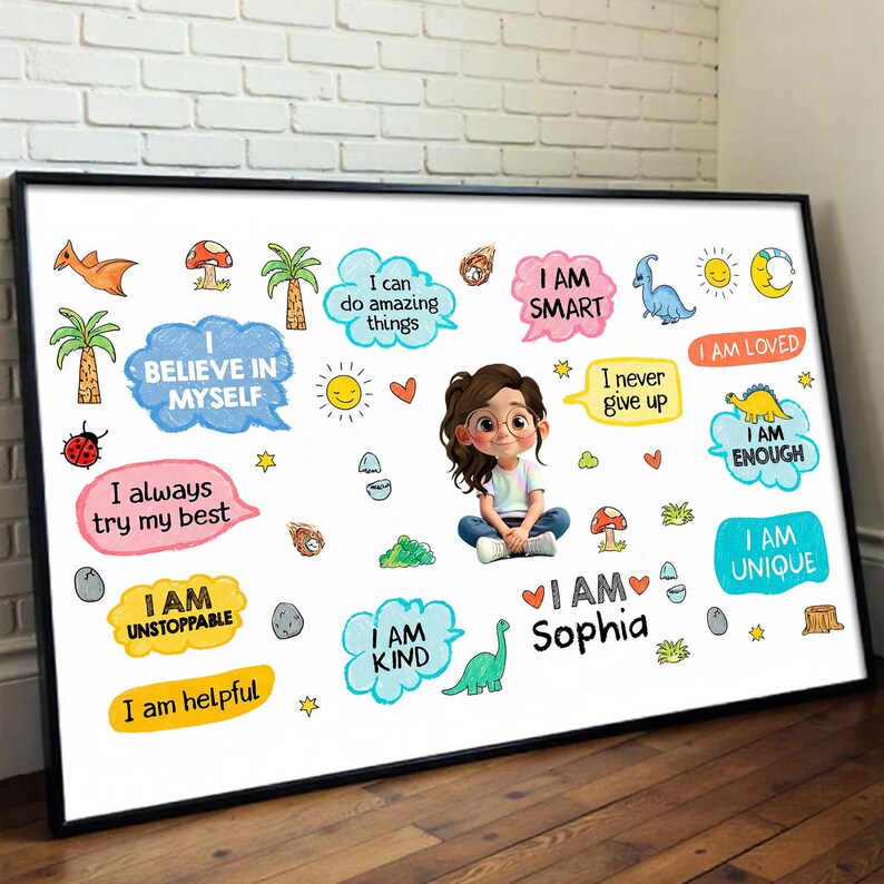 Custom Kids Poster Canvas, Inspirational Wall Art Decor Gift for Kids ...