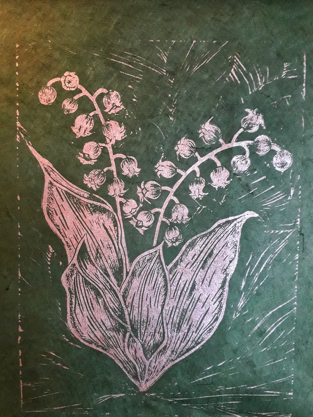 Handprinted and Signed Botanical Linocut 'lily of the - Etsy