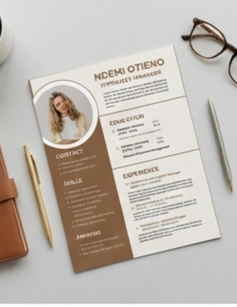 Modèle de CV minimaliste pour Canva : un CV professionnel épuré | CV ...