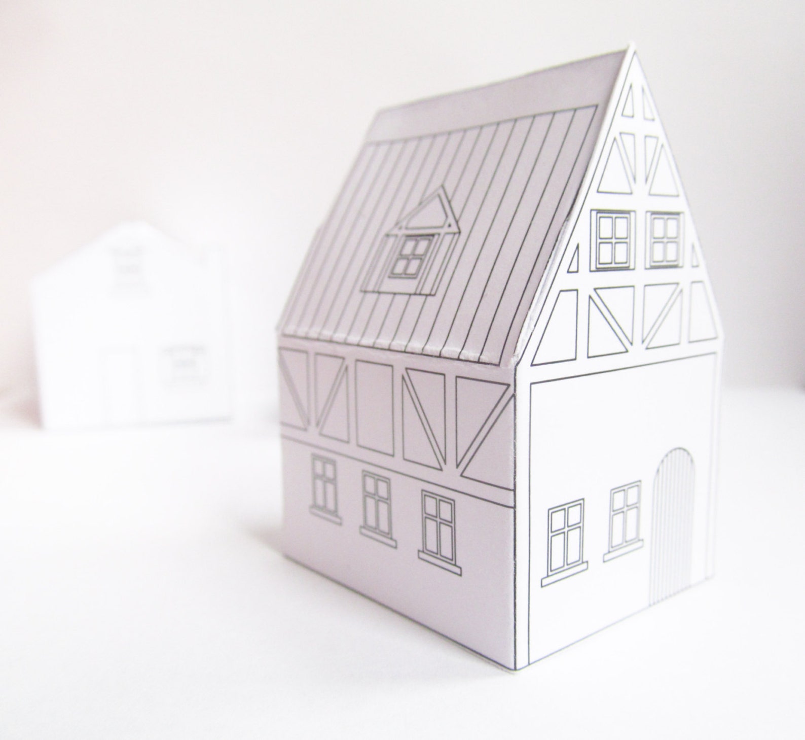 DIY Paper House, Little Model House, Cute for Decoration, Do Your Own ...