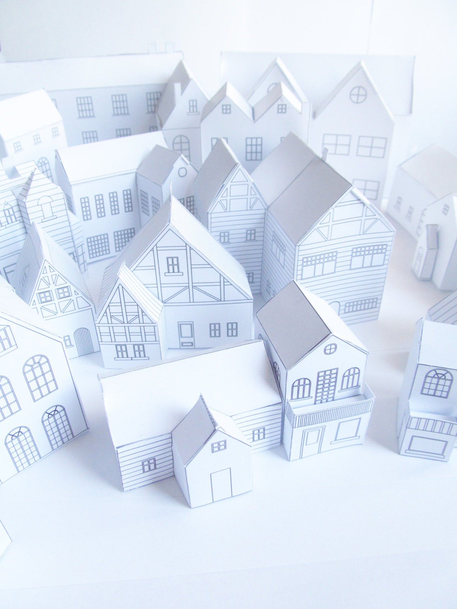 19 DIY Paper Houses, Ready Design Templates to Print, Cute Christmas ...