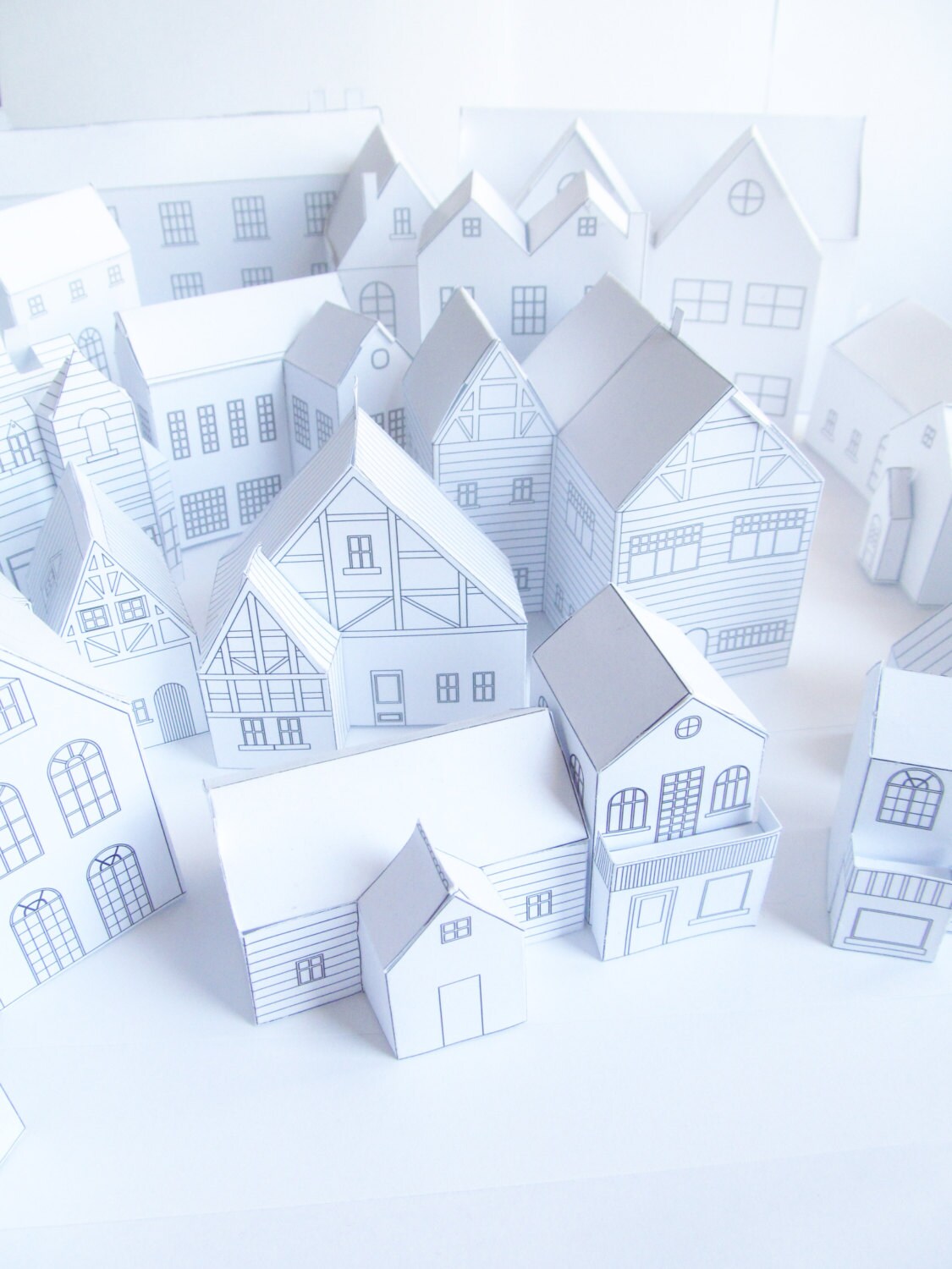 19 DIY Paper Houses, Ready Design Templates to Print, Cute Christmas ...