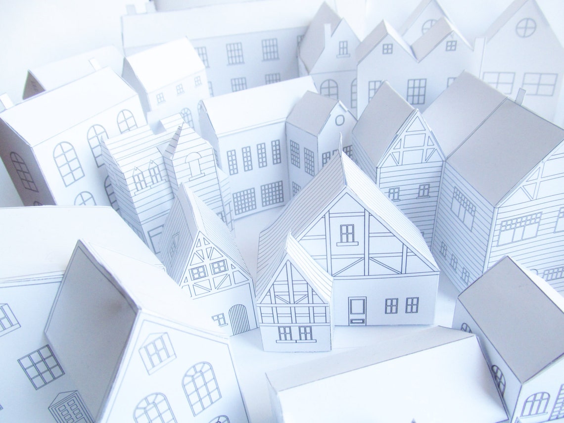 19 DIY Paper Houses, Ready Design Templates to Print, Cute Christmas ...