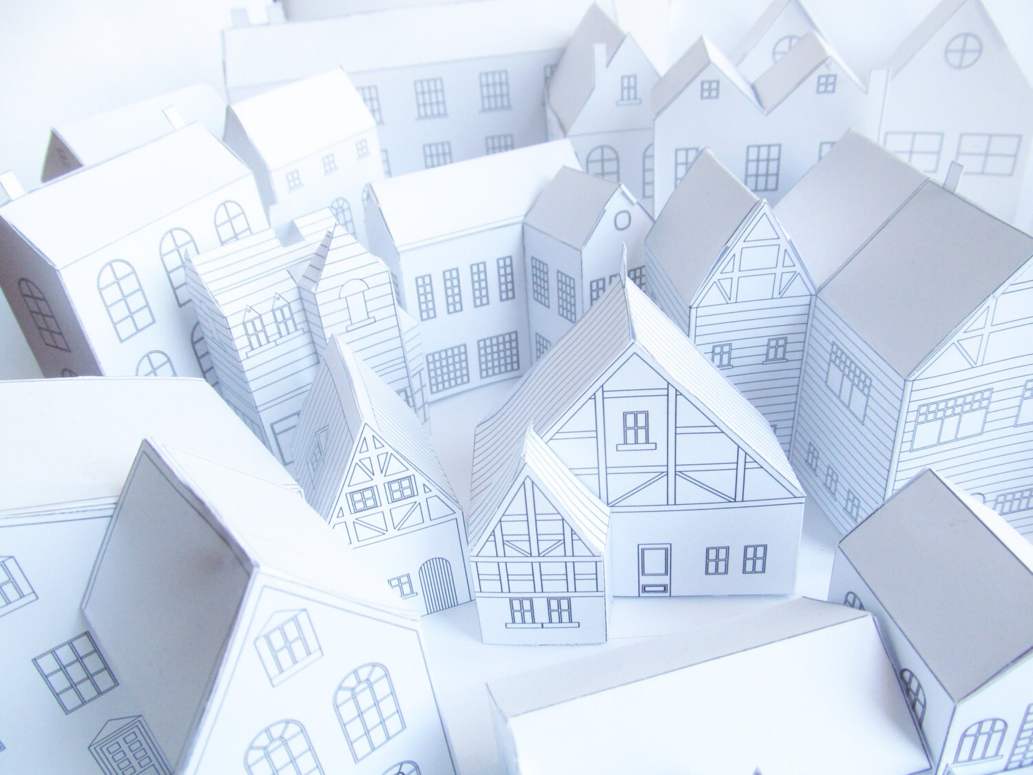 19 DIY Paper Houses, Ready Design Templates to Print, Cute Christmas ...