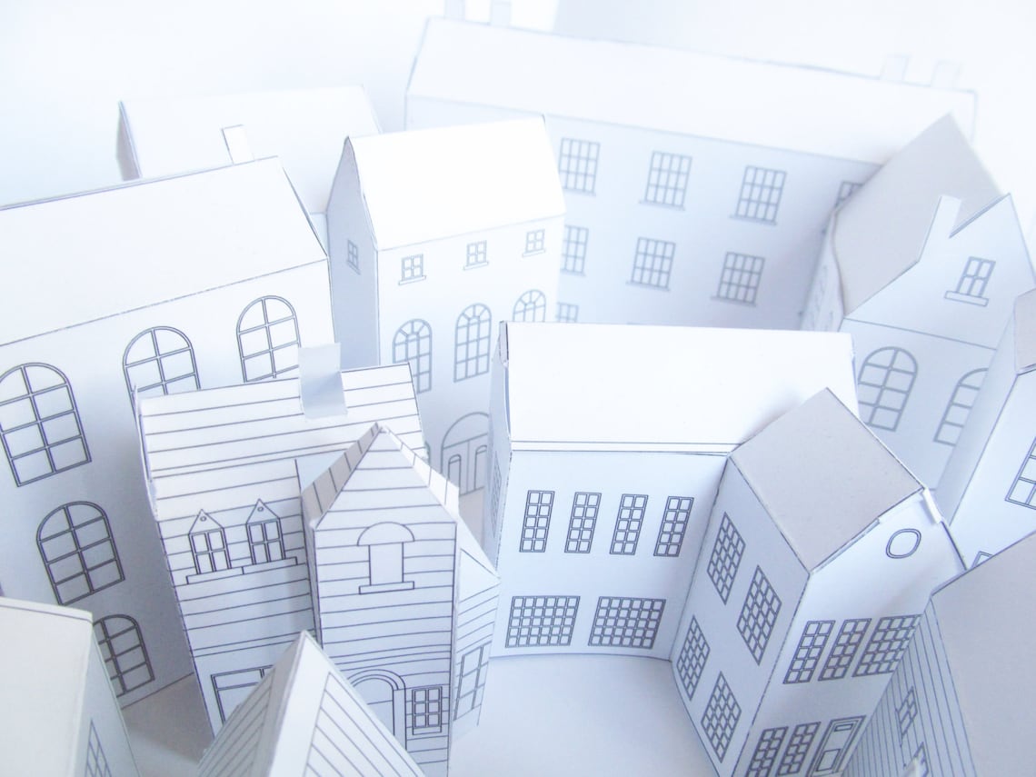 19 DIY Paper Houses, Ready Design Templates to Print, Cute Christmas ...