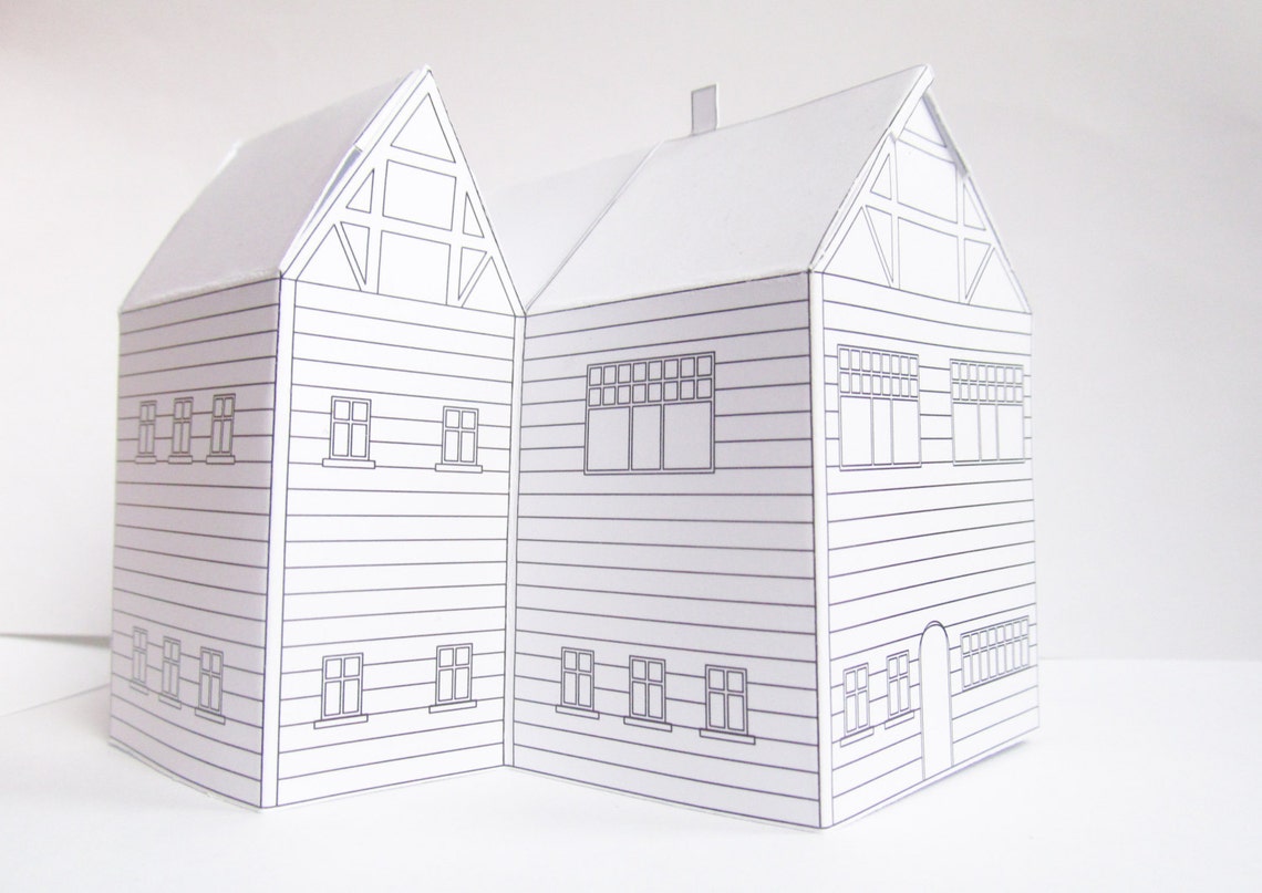 DIY Paper House, Ready Design Template to Print, Cute Christmas ...