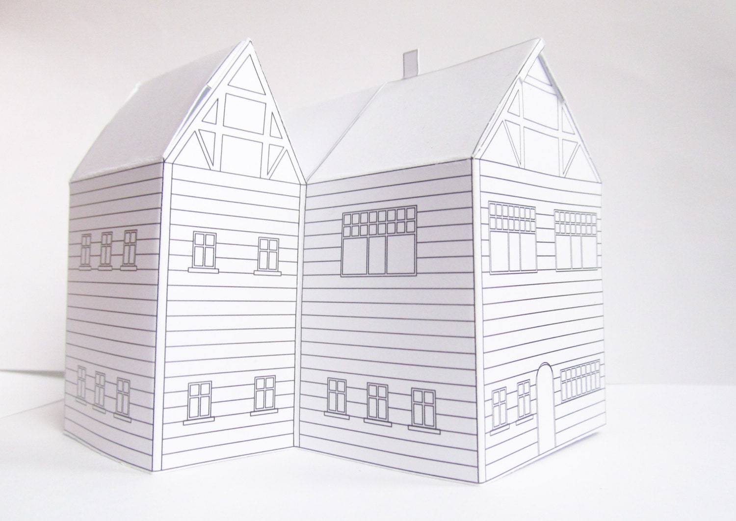 Casa de papel DIY, plantilla de diseño listo para imprimir, Linda ...