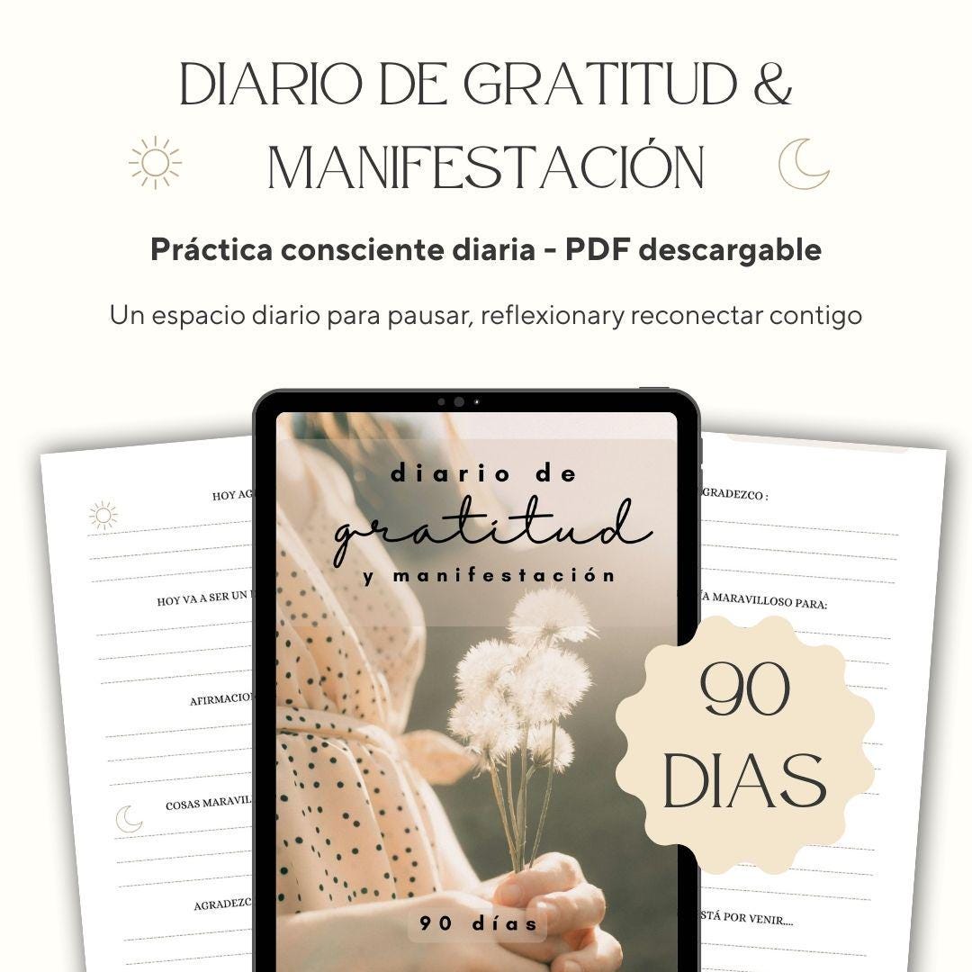 90-day Gratitude and Manifestation Journal | Minimalist Digital Journal ...