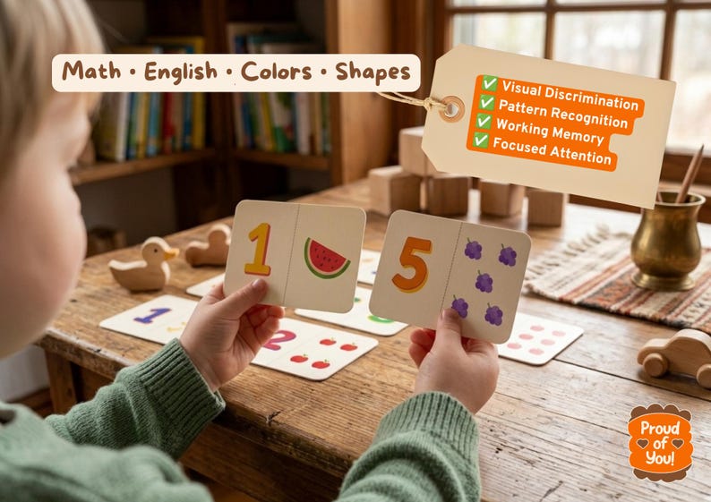 1-10 Number Flashcards for Kids, Preschool Math Printable, Counting ...