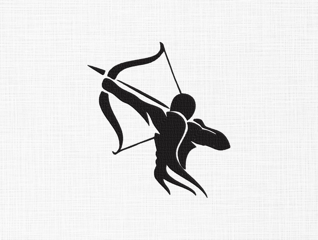 Archery Embroidery Design, Bowman Embroidery File, Sagittarius ...