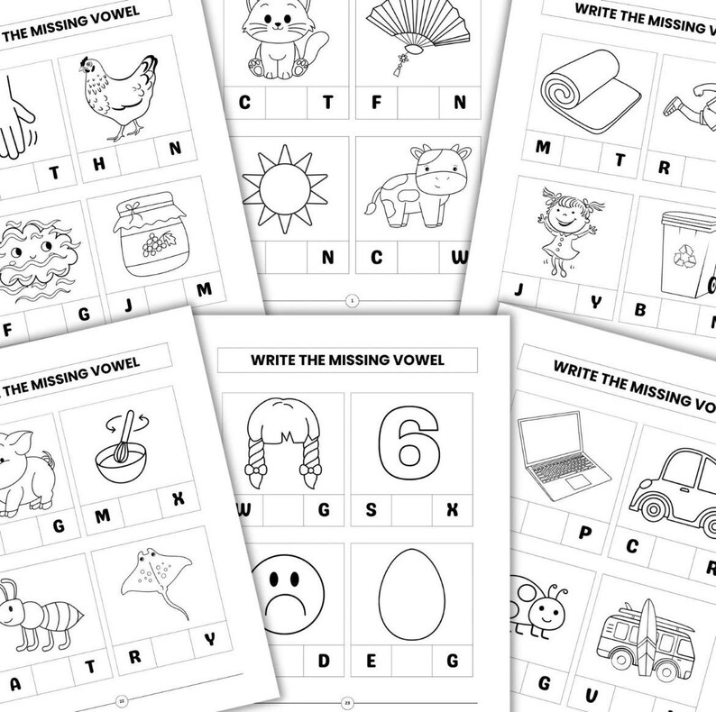 Missing Letter Alphabet Worksheets, Phonics & Handwriting Practice ...