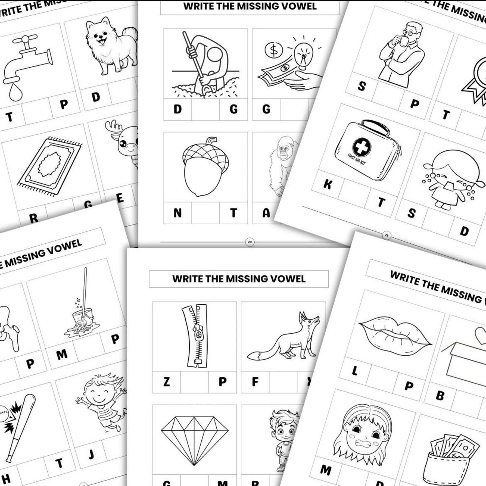Missing Letter Alphabet Worksheets, Phonics & Handwriting Practice ...