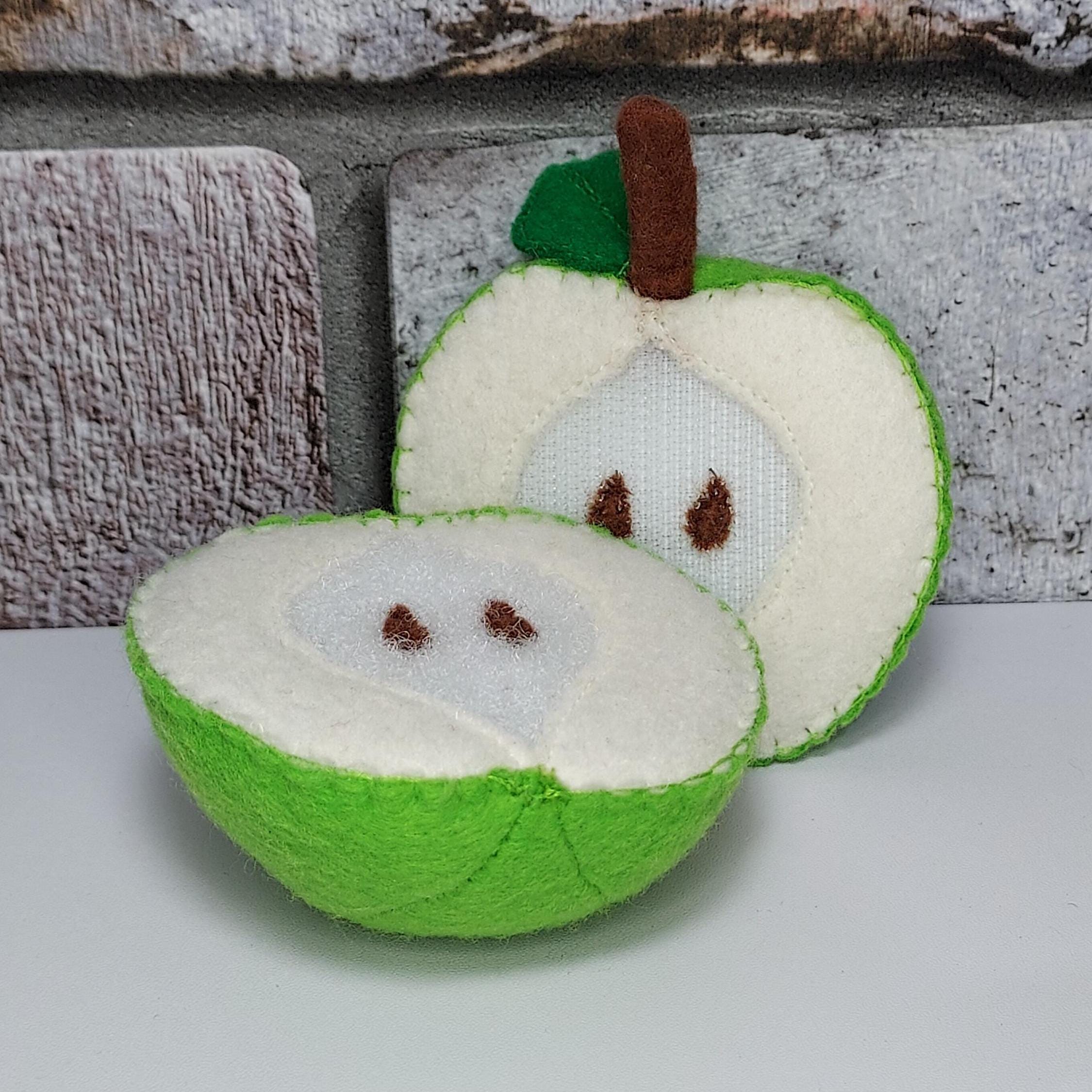 Cuttable Felt Apple PDF Sewing Pattern – Interactive Play Food, Easy ...