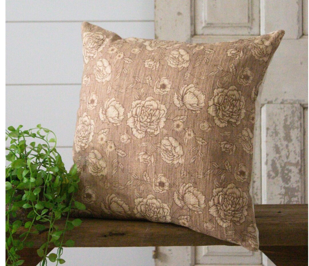 Sepia Floral Minimal Blooms Boho Cottage Modern Farmhouse - Etsy