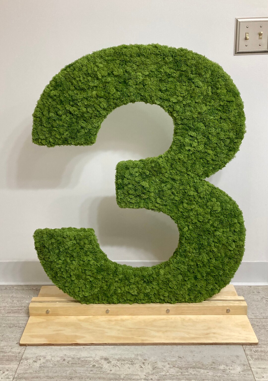 3 Foot Tall Standing Moss Number/letter/symbol With Optional Portable ...