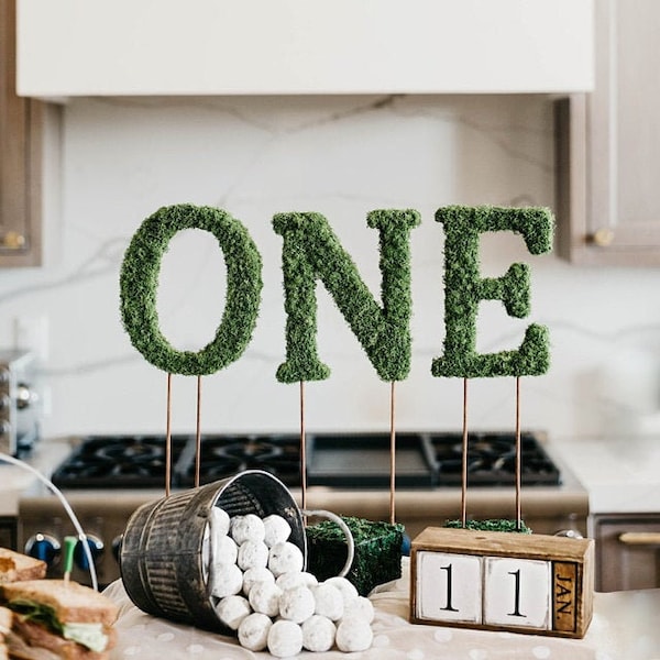 Moss Birthday Number - Etsy