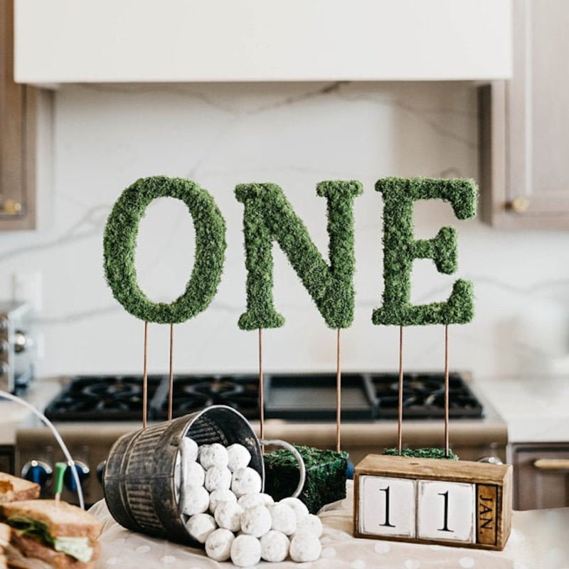 Moss Birthday Number - Etsy