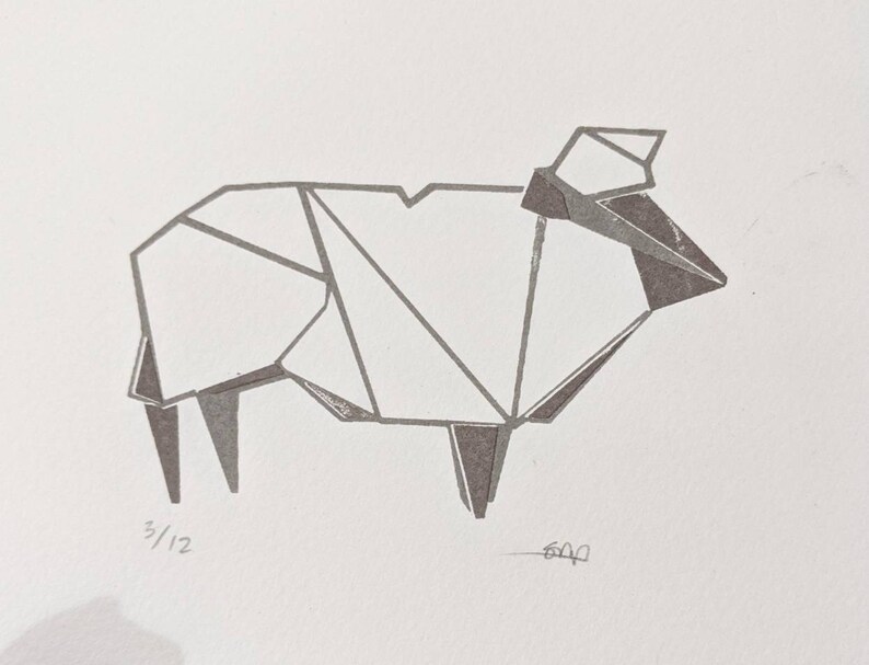 Screenprint Origami Animals - Etsy