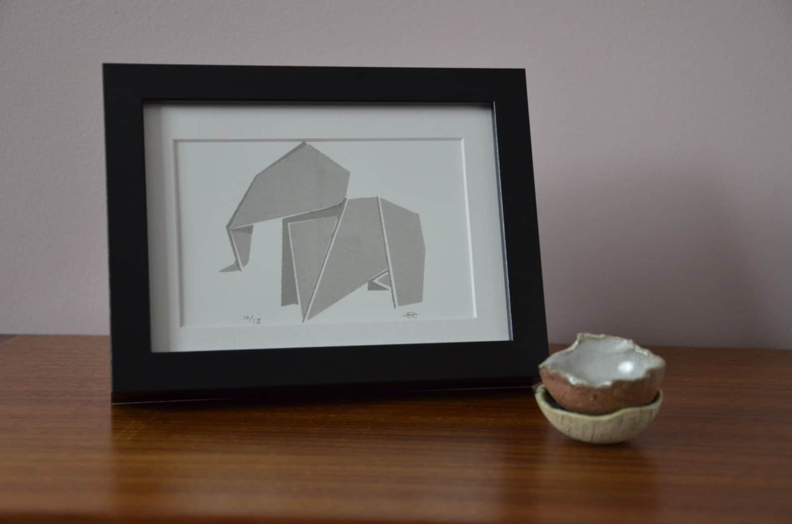 Screenprint Origami Animals - Etsy