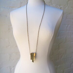 Gold Bronze Agate Pendant/necklace- Heavy Metal Rocker Boho Unisex ...