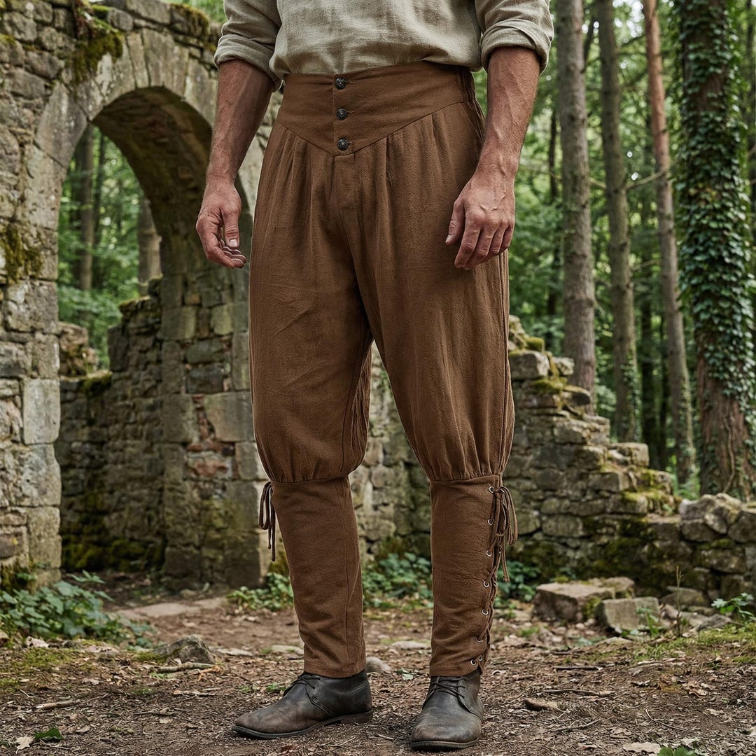 Medieval Linen Pants for Men, Renaissance & Viking Trousers, LARP ...