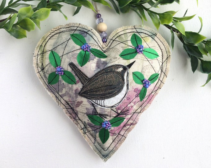 Irish Wren Ornament Wren Birthday Gift Wren Decoration Handmade Textile ...